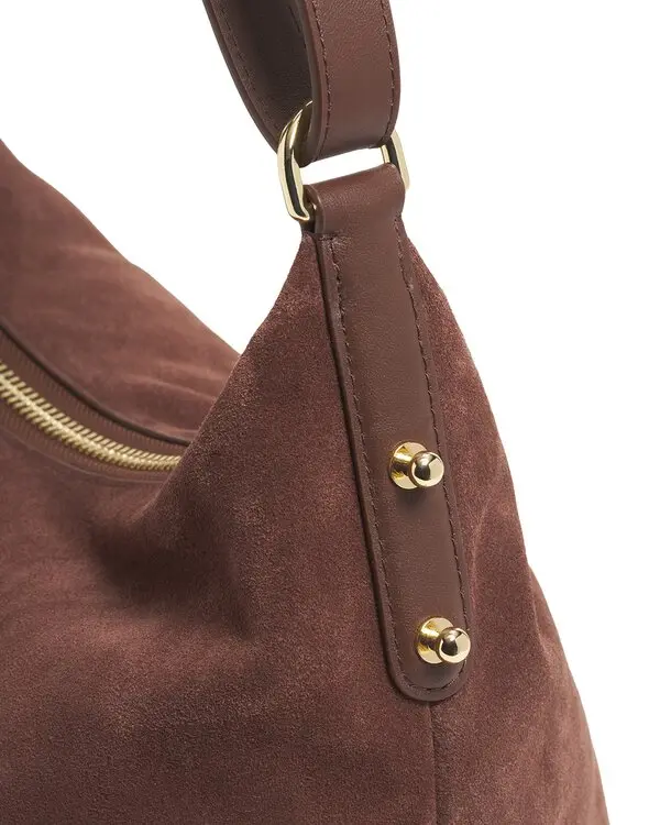 Stoney Clover Lane Pitsford Small Suede Shoulder Bag - Teddy