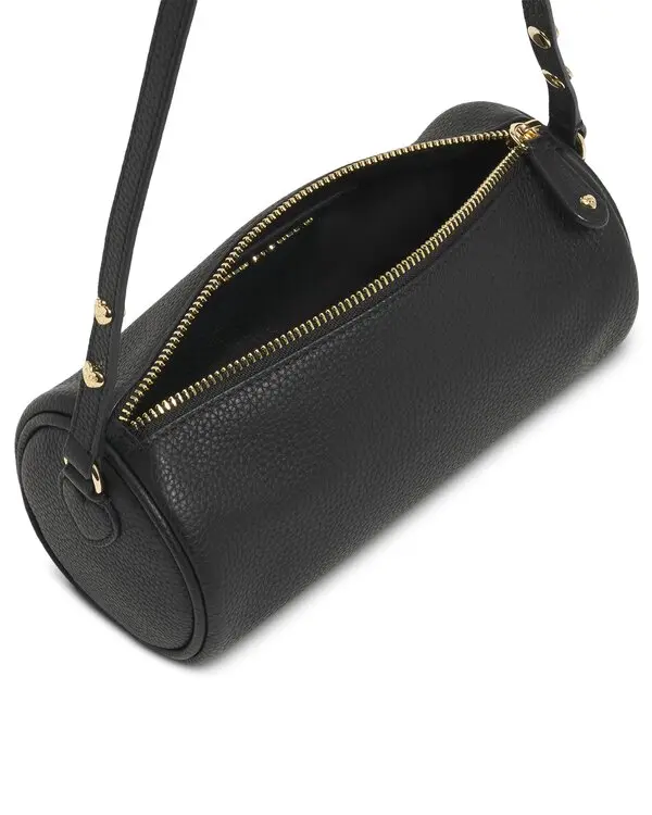 Stoney Clover Lane Brighton Mini Suede Barrel Bag - Caviar