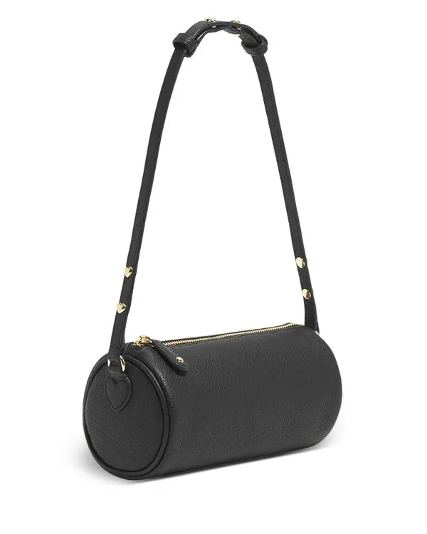 Stoney Clover Lane Brighton Mini Suede Barrel Bag - Caviar