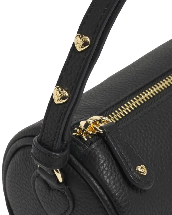 Stoney Clover Lane Brighton Mini Suede Barrel Bag - Caviar