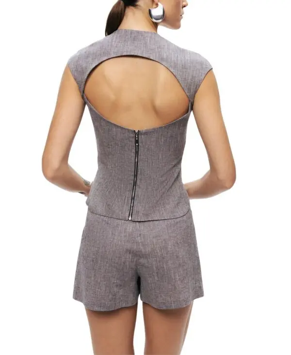 NOCTURNE Open-back Tailored Top