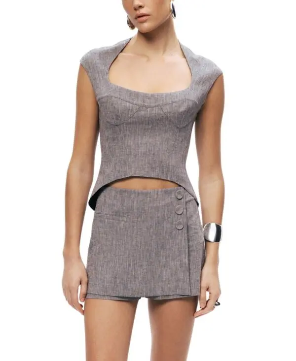 NOCTURNE Open-back Tailored Top
