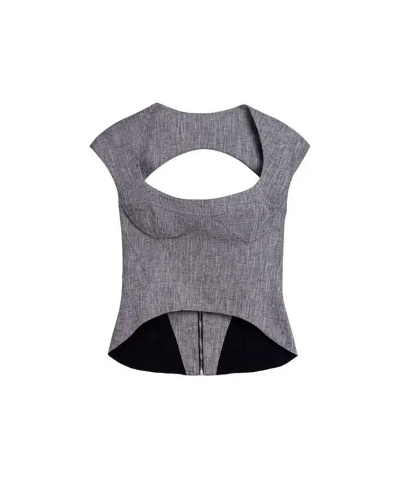 NOCTURNE Open-back Tailored Top