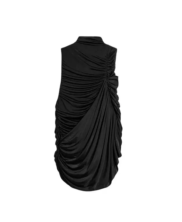 NOCTURNE Asymmetric Draped Blouse