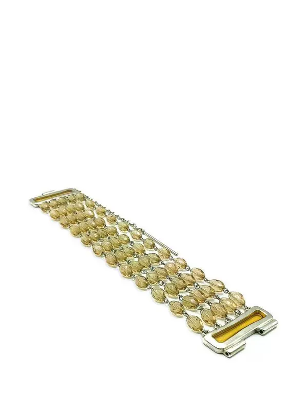 Givenchy Citrine Glass Beaded Bracelet
