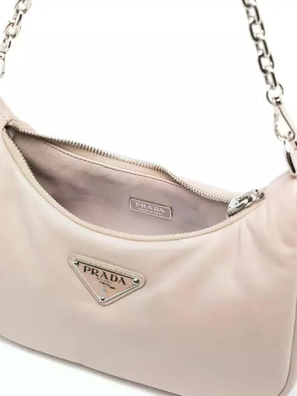 Prada Re-edition Leather Shoulder Bag - Pink