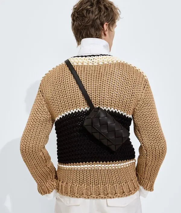 Bottega Veneta Diago Belt Bag - Espresso/lava Red