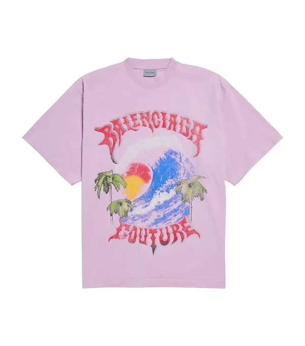 Balenciaga Cotton Vintage Surfer Graphic T-shirt