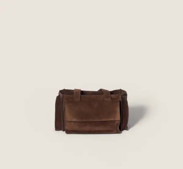 Miu Miu Suede Tote Bag - Moro