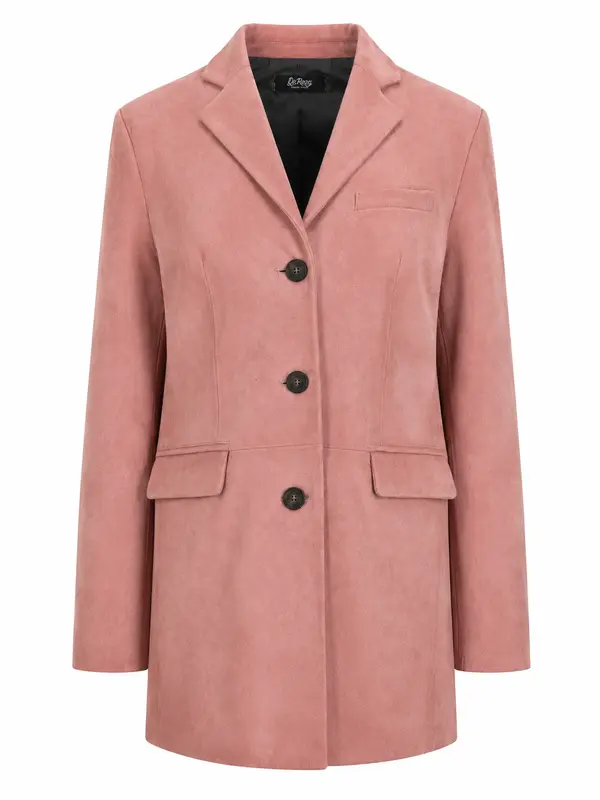 LA ROSE Suede Coat - Rosa