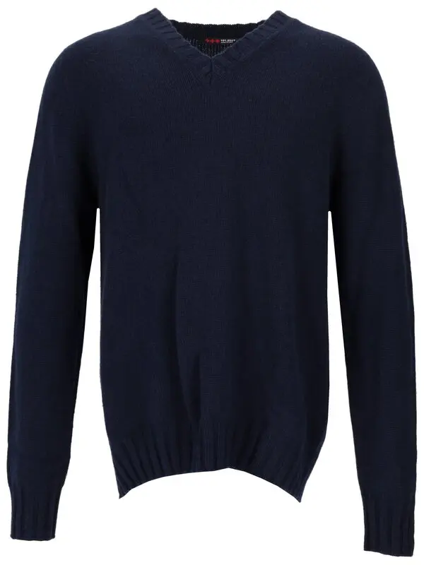 LA ROSE V-neck Blouse - Navy