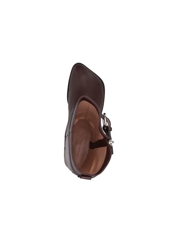 NICCOLO PASQUALETTI Obliqua Riding Calfskin Boots - Dark Brown