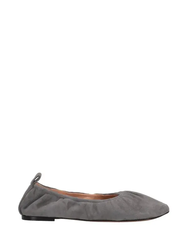 NICCOLO PASQUALETTI Obliqua Soft Ballerinas In Calfskin Leather - Gray
