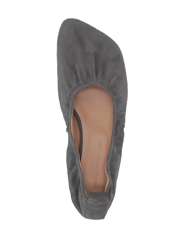 NICCOLO PASQUALETTI Obliqua Soft Ballerinas In Calfskin Leather - Gray
