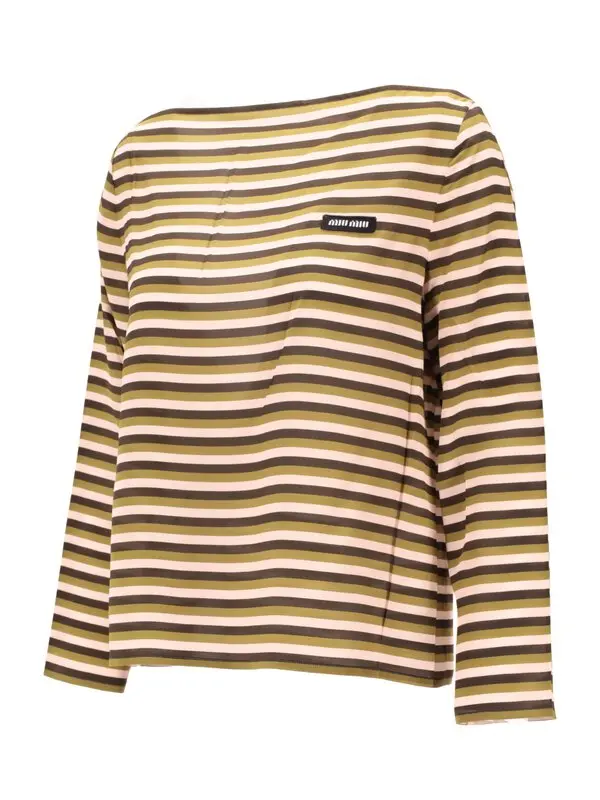 Miu Miu Striped Knit Top