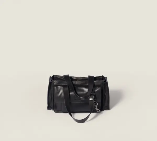 Miu Miu Black Leather Handbag - Nero
