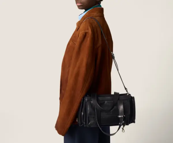 Miu Miu Black Leather Handbag - Nero