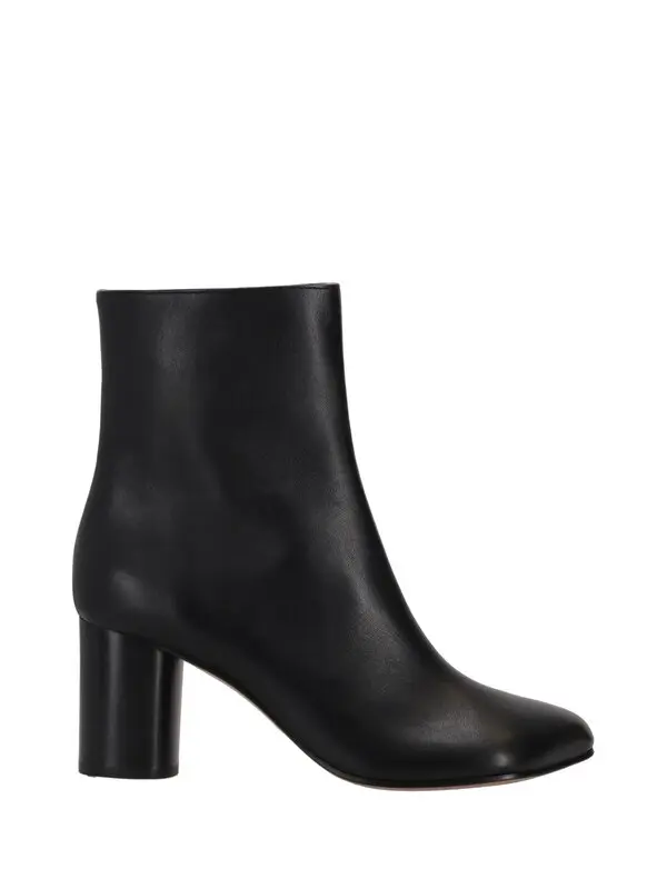 NICCOLO PASQUALETTI Obliqua Calfskin Block Heel Booties - Black