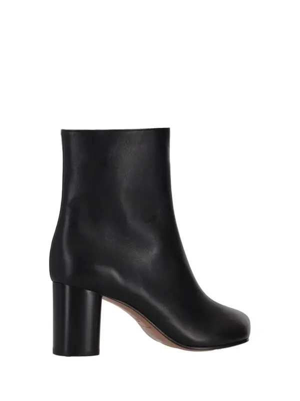NICCOLO PASQUALETTI Obliqua Calfskin Block Heel Booties - Black