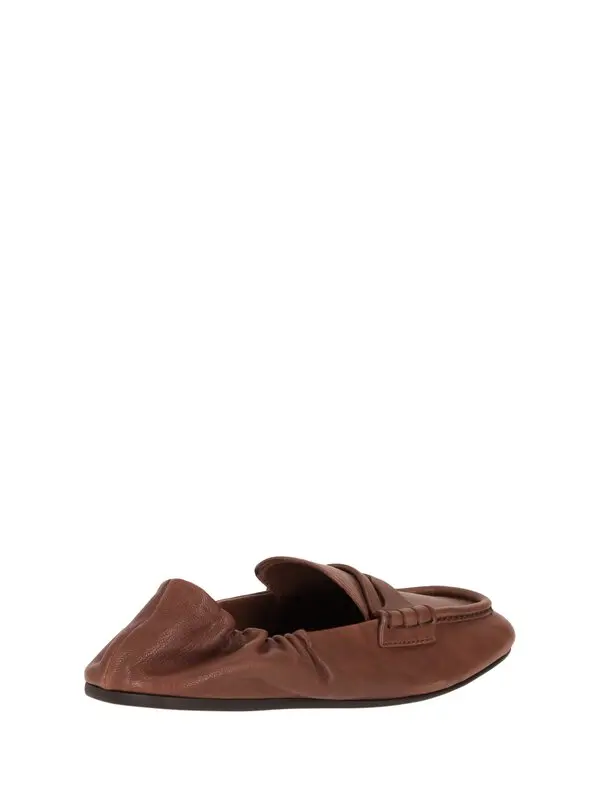 Miu Miu Gathered Leather Loafers - Rovere