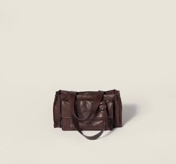 Miu Miu Leather Tote Bag - Bruciato