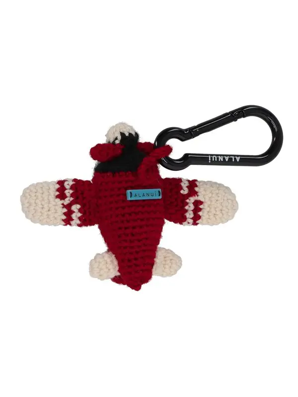 Alanui Handmade Crochet Airplane Keychain