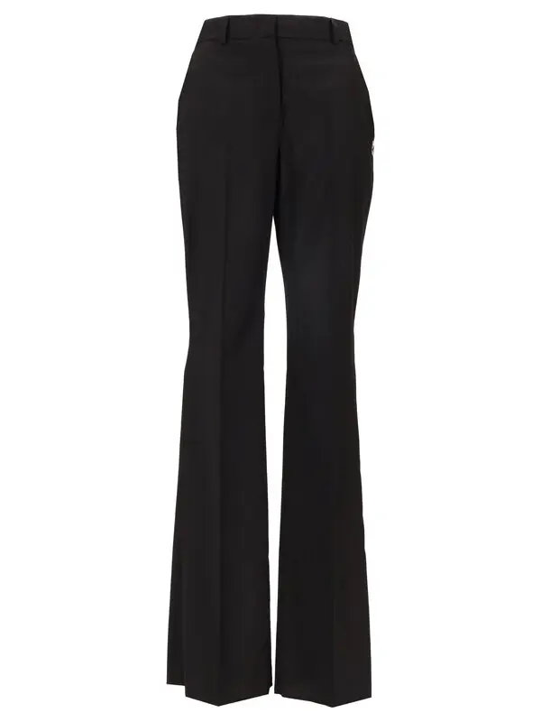Vivetta Tailored Pleated Wide Leg Trousers - Nero