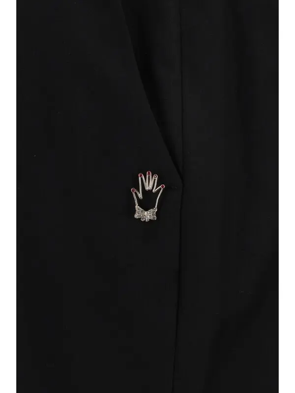Vivetta Tailored Pleated Wide Leg Trousers - Nero