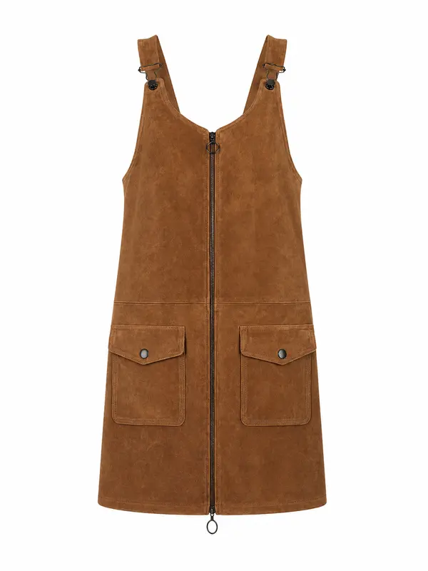 LA ROSE Leather Dress - Gold