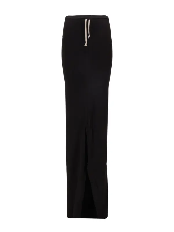 Rick Owens Soft Edfu Long Skirt - Black