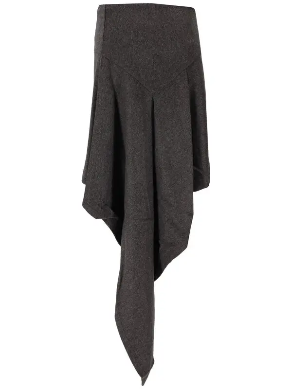 NICCOLO PASQUALETTI Casacata Wool Flannel Skirt - Doeskin