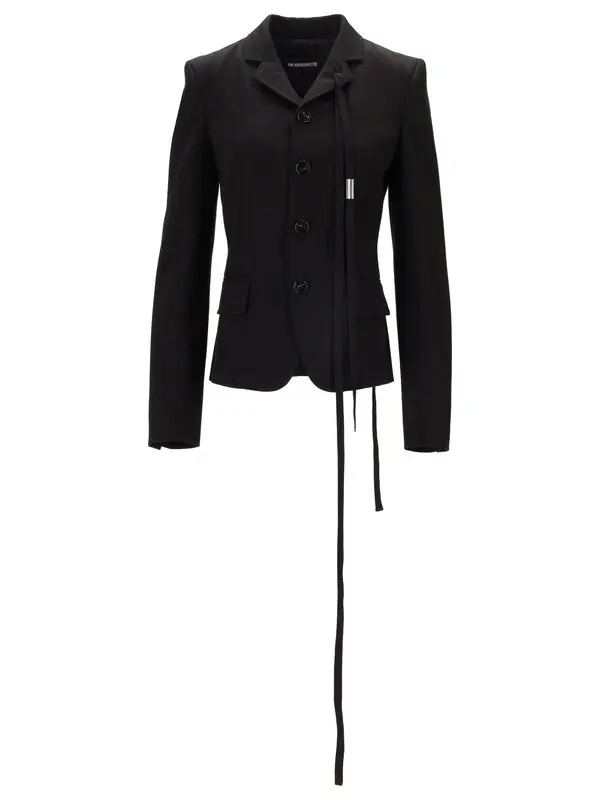 ANN DEMEULEMEESTER Pelagie Slim Fit Deconstructed Cotton Gabardine Jacket