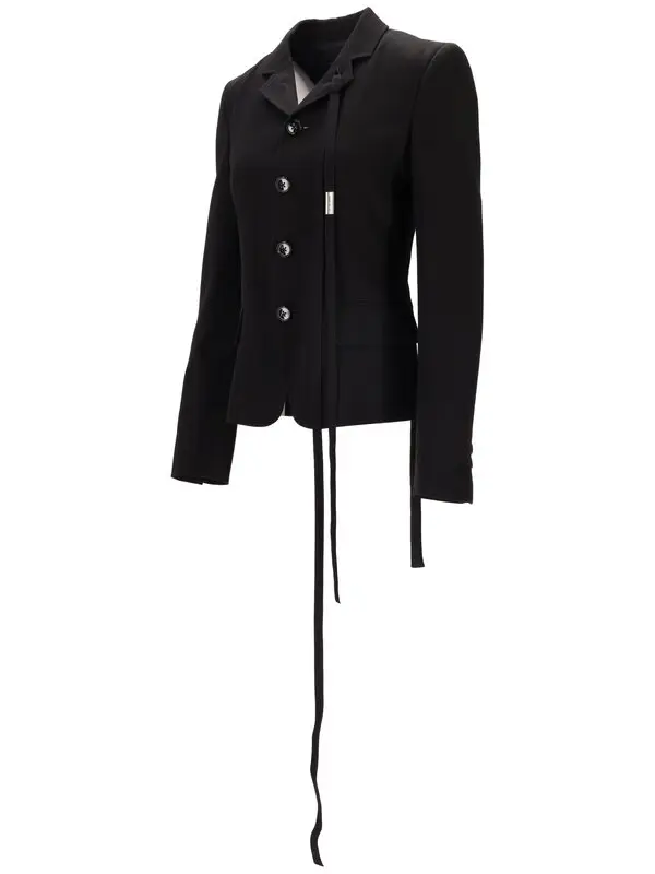 ANN DEMEULEMEESTER Pelagie Slim Fit Deconstructed Cotton Gabardine Jacket