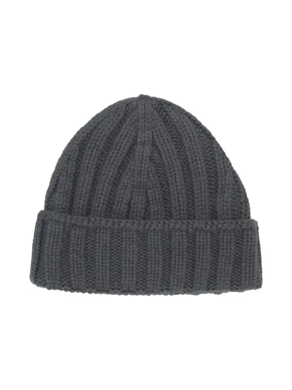 LA ROSE Ribbed Beanie - Breen