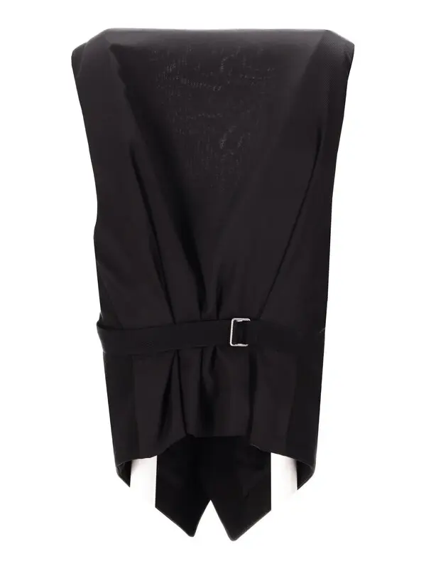 ANN DEMEULEMEESTER Classic Cotton Gabardine Washed Waistcoat