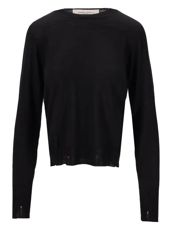 GOLDEN GOOSE Golden W' Regular Knit Crew Neck Light Wool Merino