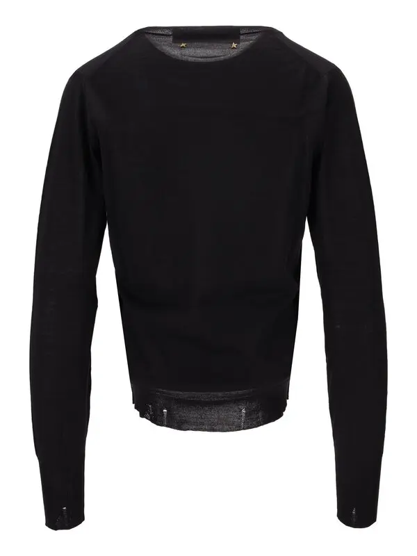 GOLDEN GOOSE Golden W' Regular Knit Crew Neck Light Wool Merino