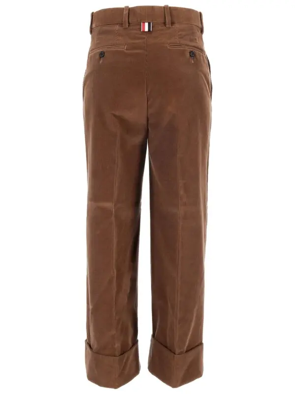 Thom Browne Fit 2 Beltloop Sack Trousers In Narrow Wale Corduroy
