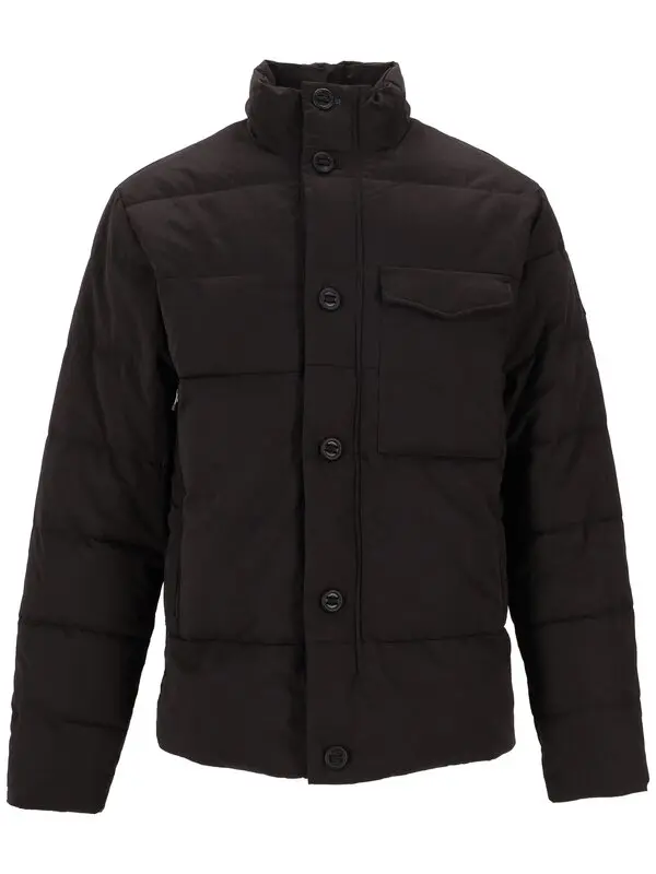Paul Smith Cropped Fibre Down Puffa Jacket - Black