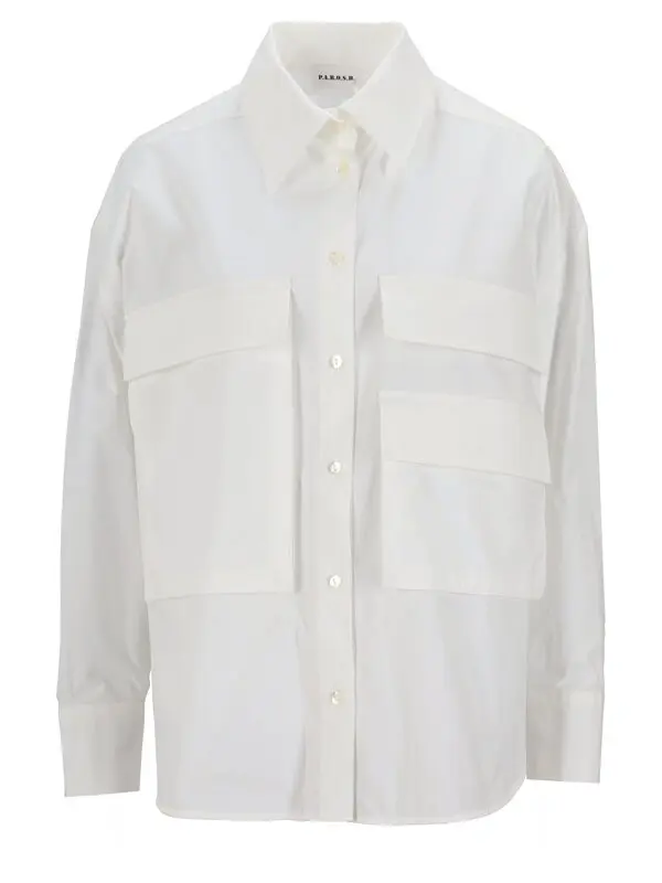 PAROSH Classic Collar Shirt With Pockets