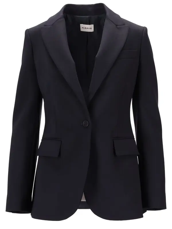 PAROSH Single-breasted Jacket With Classic Collar
