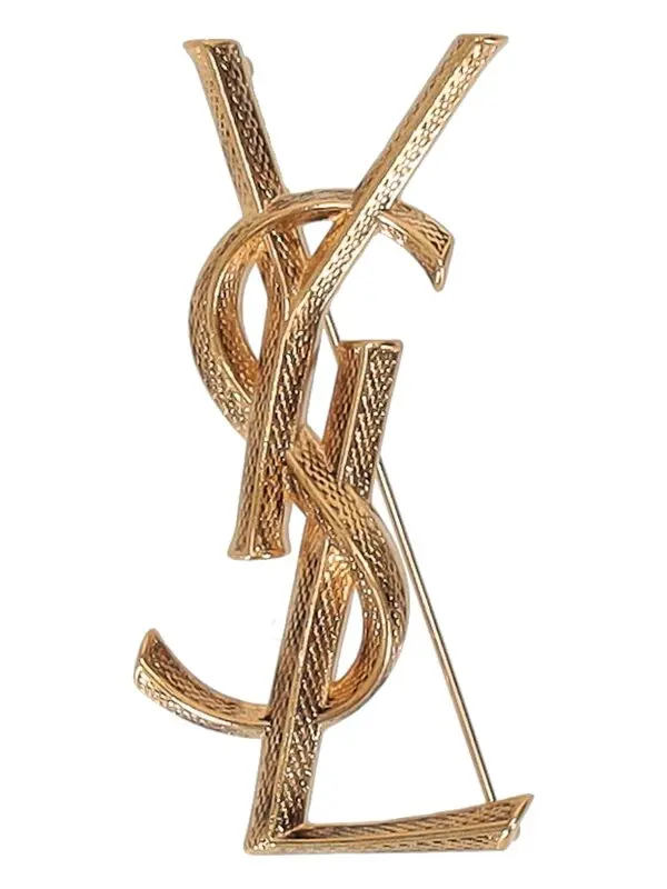 Saint Laurent Broche Texture Serpent Bra - Vieil Or Laiton