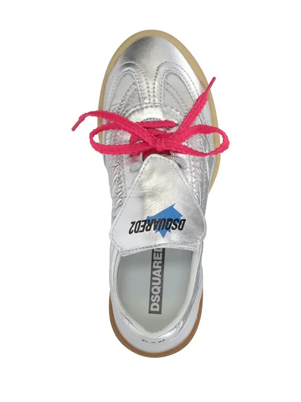 Dsquared2 Lace Up Low Top Sneakers - Argento