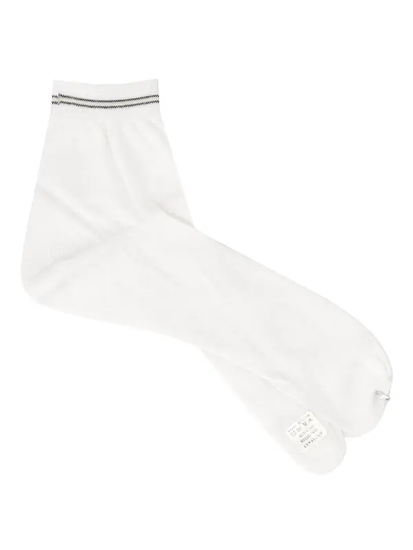 ANTIPAST Striped Tabi Socks - White