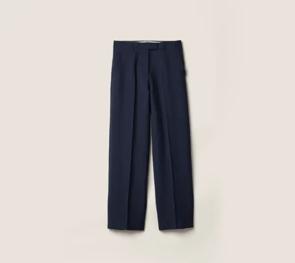 Miu Miu Tailored Wide-leg Trousers - Navy