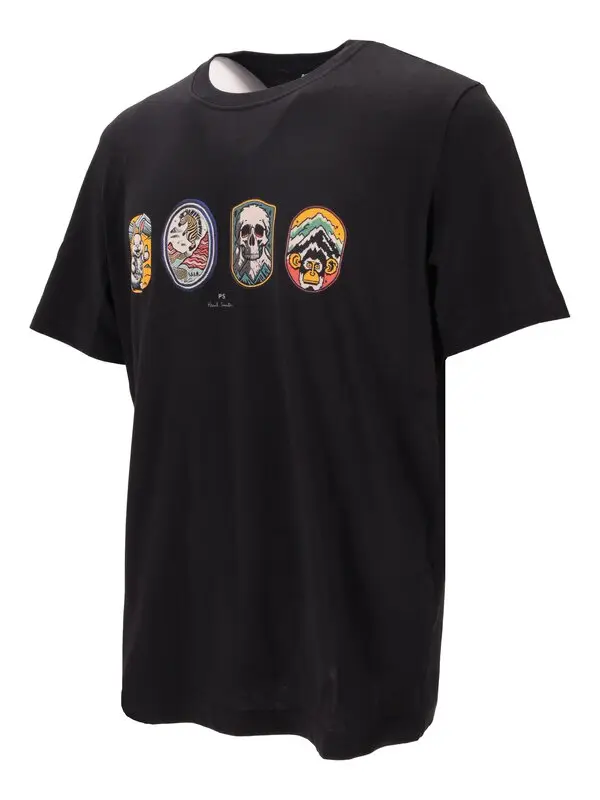Paul Smith Regular Fit T-shirt With Badge Prints