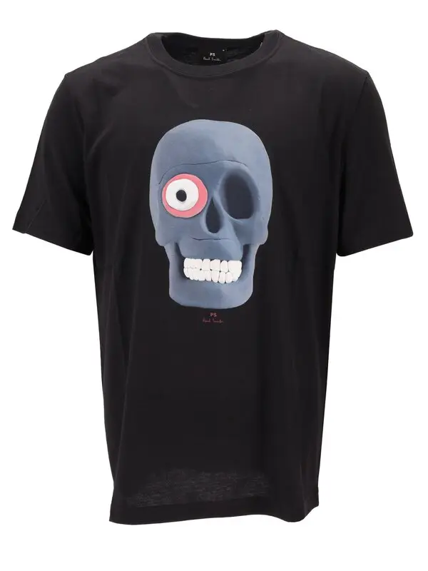 Paul Smith Regular Fit Skull Print T-shirt - Black