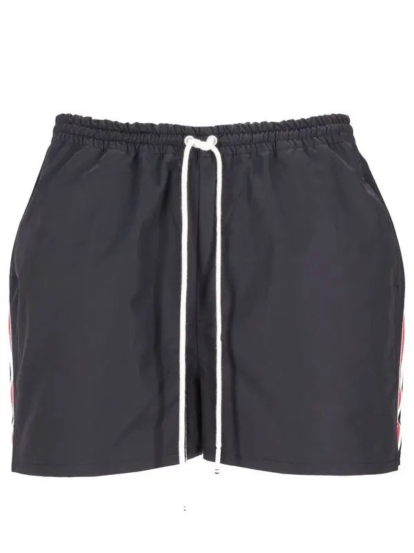 Thom Browne Track Shorts In Nylon Cotton Tech - Navy