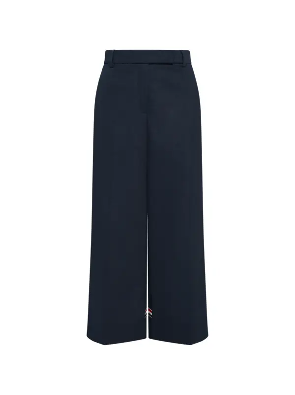 Thom Browne Beltloop Chino In Cotton Gabardine - Navy