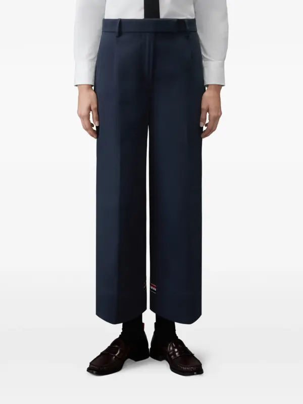 Thom Browne Beltloop Chino In Cotton Gabardine - Navy